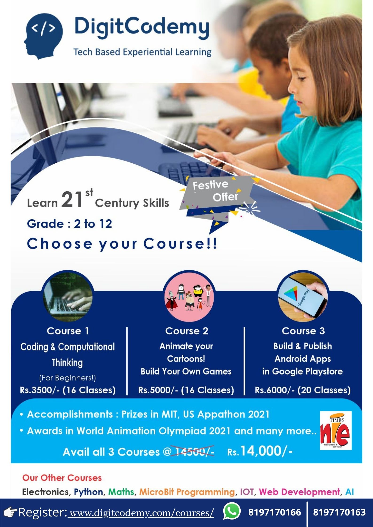Register your Coding Courses | Coding Programme for School Students | Digitcodemy.com - DigitCodemy